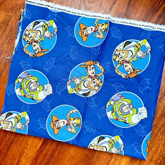 Disney | Other | Fabric Disney Pixar Woody Buzz Lightyear Cotton Fabric ...